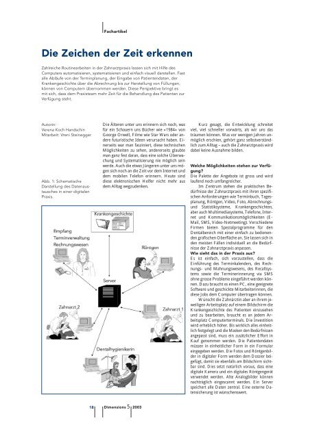 Die Zeichen der Zeit erkennen - in der Zahnarztpraxis Kalla, Basel