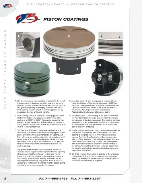 SHELF PISTON TERMINOLOGY
