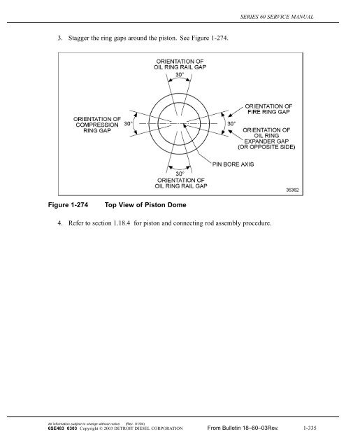 3. Stagger the ring gaps around the piston. See Figure 1 ... - ddcsn