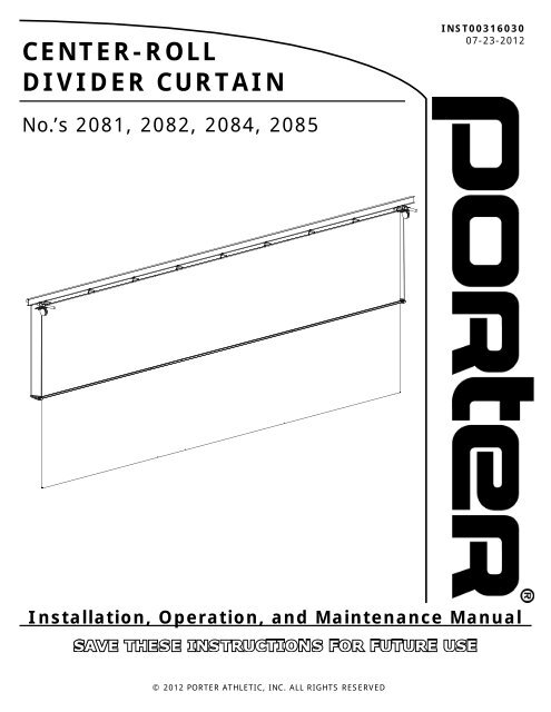 CENTER-ROLL DIVIDER CURTAIN - Litania Sports Group