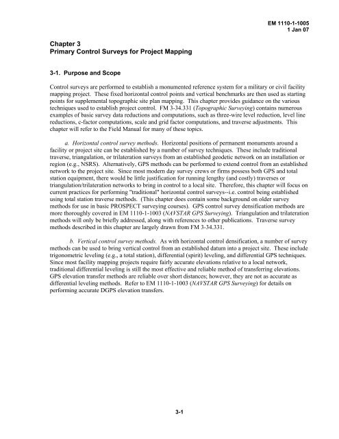 Topographic Surveying - Publications, US Army Corps of Engineers