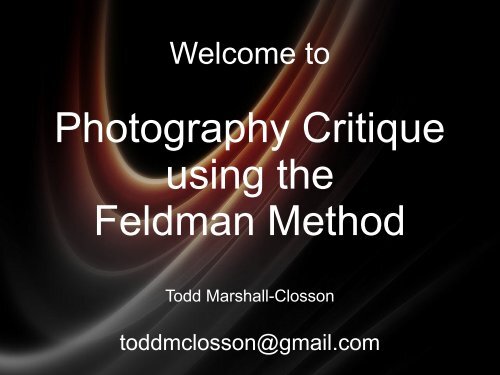Feldman Method.pdf - Woodlands Photography Club