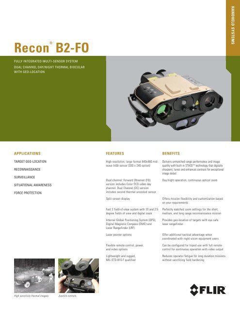 Recon B2-FO - LTR 08152012.indd - FLIR® Detection & Protection ...