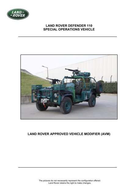 Land Rover Defender 110 Special Operations Vehicle - Military ...