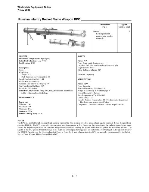 Worldwide Equipment Guide
