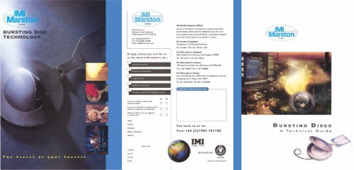 Marston - Rupture Disc Technical Guide - cmc technologies pty limited