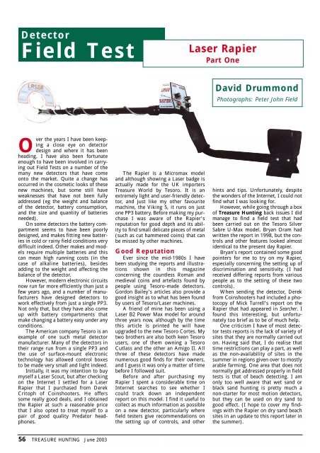 Laser Rapier - Treasure Hunting