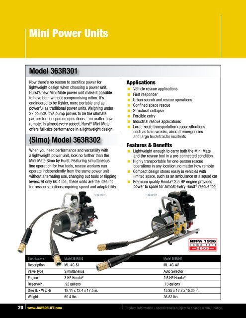 20 Mini Power Units Model