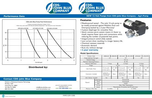 12-Volt Agri-Pump - CDS-John Blue
