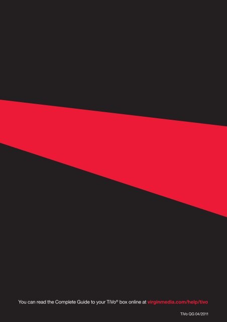 TiVo Quick Guide - Virgin Media