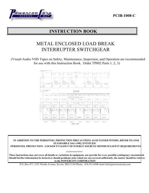 metal enclosed load break interrupter switchgear - Powercon ...