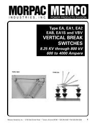 Type ee and eeb center- side-break switch - Morpac Industries, Inc.