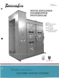 metal enclosed load break interrupter switchgear - Powercon ...