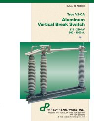 Type V2-C Copper Vertical Break Switch - Cleaveland / Price Inc.