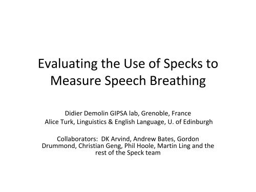 Speech Breathing
