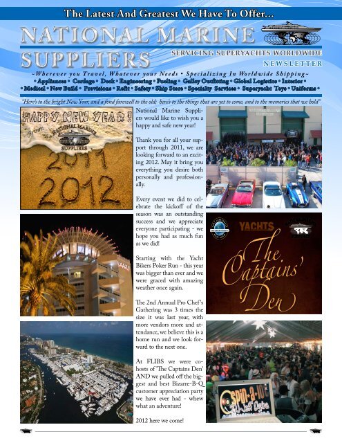News Letter Winter 2011/Spring 2012 - National Marine Suppliers