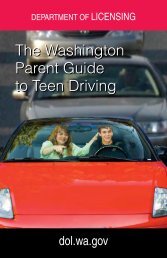 Washington Driver Guide - Washington Department of Licensing