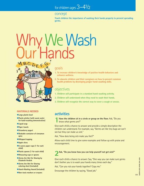 Lesson 12 - Why We Wash Our Hands - Florida Department of Health