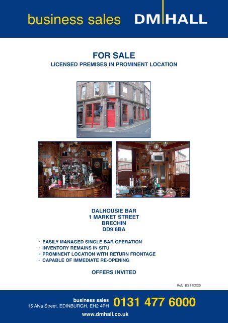 DALHOUSIE BAR - DM Hall