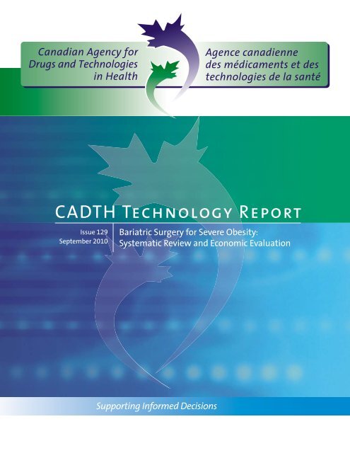 CADTH Technology Report - Alberta Health Services