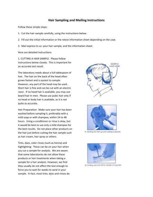Hair Sampling and Mailing Instructions - Thyrodren