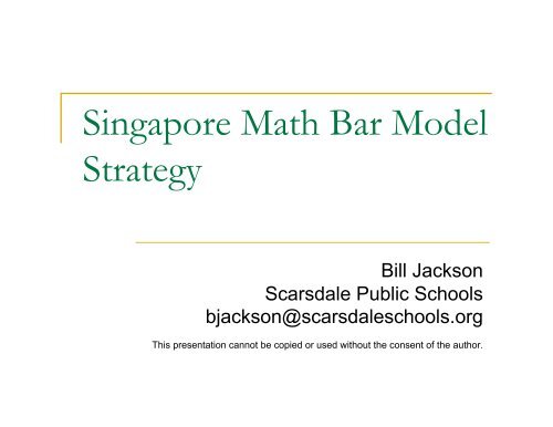 Singapore Math Bar Model Strategy - The Daily Riff