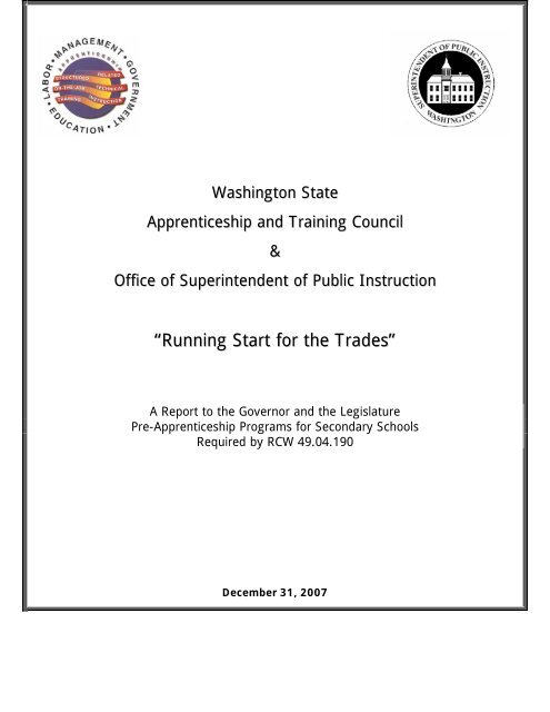 Running Start for the Trades - Washington State Legislature