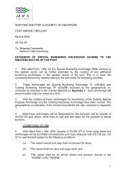 list of active Port Marine Circulars - MPA