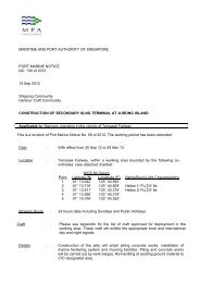 list of active Port Marine Circulars - MPA