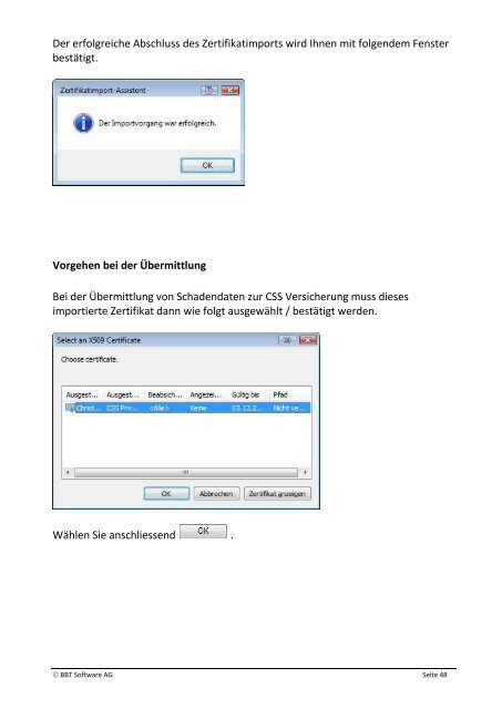 Der erfolgreiche Abschlus