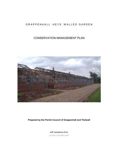conservation management plan - Grappenhall Heys Walled Garden