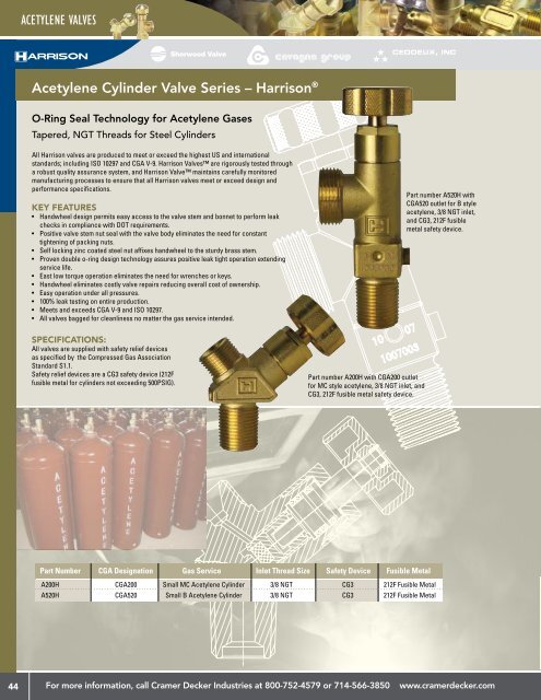 44 ACETYLENE VALV