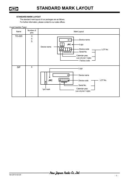 Standard Mark Layout (PDF:169KB)