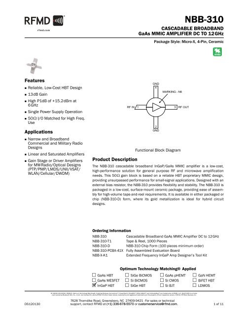 NBB-310 - RF Micro Devices