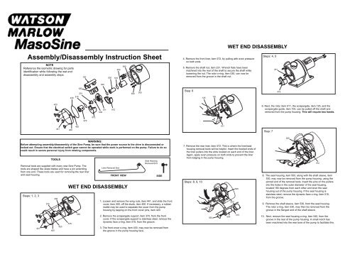 Assembly/Disassembly Instruction Sheet - Watson-Marlow