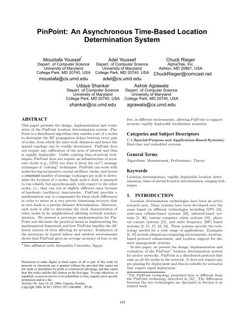 PinPoint: An Asynchronous Time-Based Location ... - USENIX