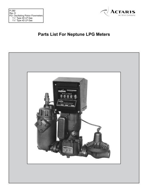 Parts List For Neptune LPG Meters - Tradefin