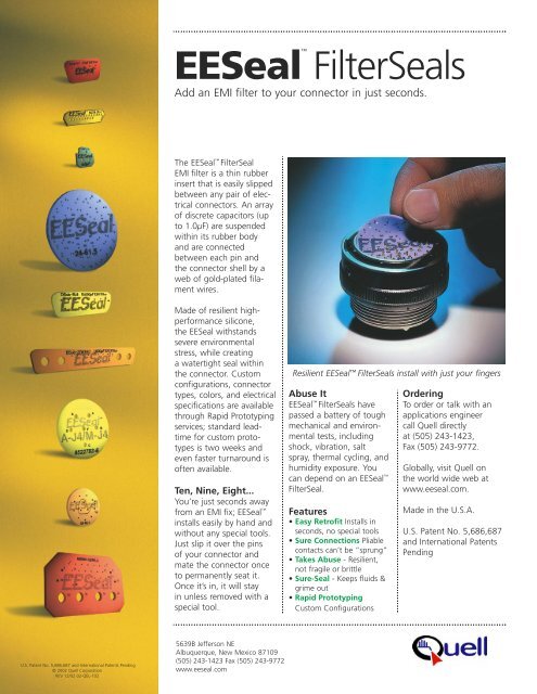 EEseal Data sheet.indd - EESeal.com