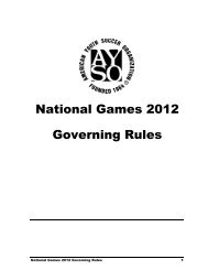 AYSO Sample Advanced Referee Exam