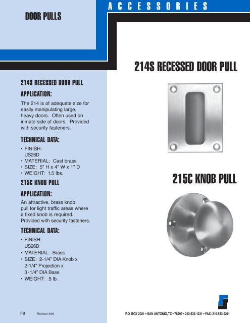 214S RECESSED DOOR PULL A