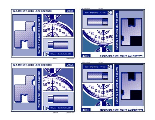 guide in-a-minute auto lock decoder - HPC,Inc.
