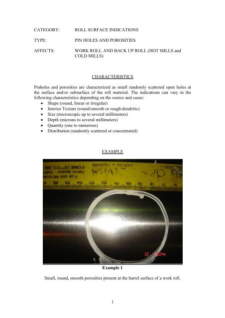 WORK ROLL AND BACK UP ROLL - Union Electric Steel