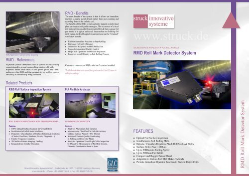 RMD Roll Mark Detector System - Struck Innovative Systeme