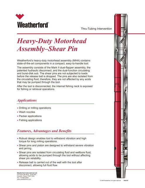 Heavy-Duty Motorhead Assembly-Shear Pin - Weatherford ...