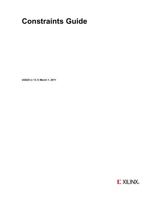 Xilinx Constraints Guide