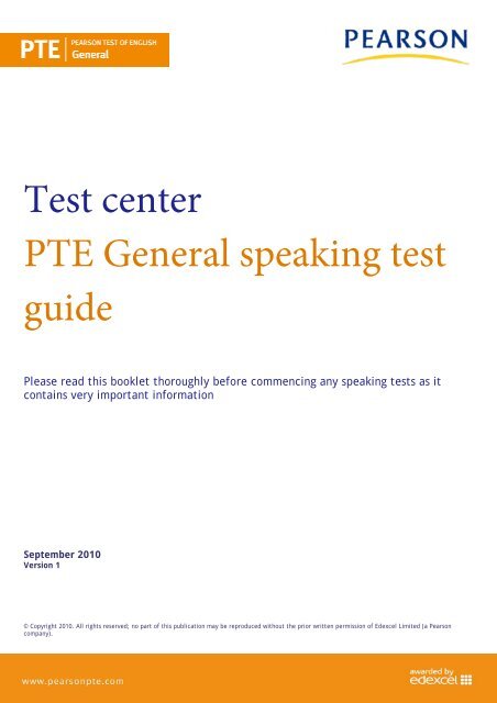 PTE General - Pearson Test of English