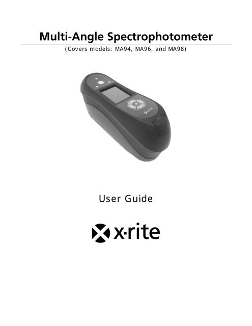 Multi-Angle Spectrophotometer - X-Rite