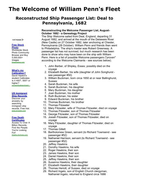 Welcome Ship Passenger List Penn s Fleet 1682 A Reconstruction welcome-ship-passenger-list-penn-s-fleet-1682-a-reconstruction