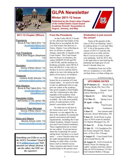 GLPA Newsletter - USCG Academy Alumni Association