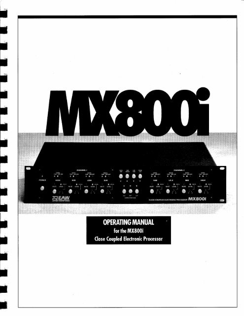 MX800i manual.pdf - EAW